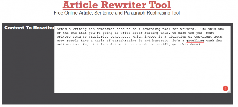 Best Free Article Rewriter Tool Online 2019 - Free Paraphrasing Tool to ...
