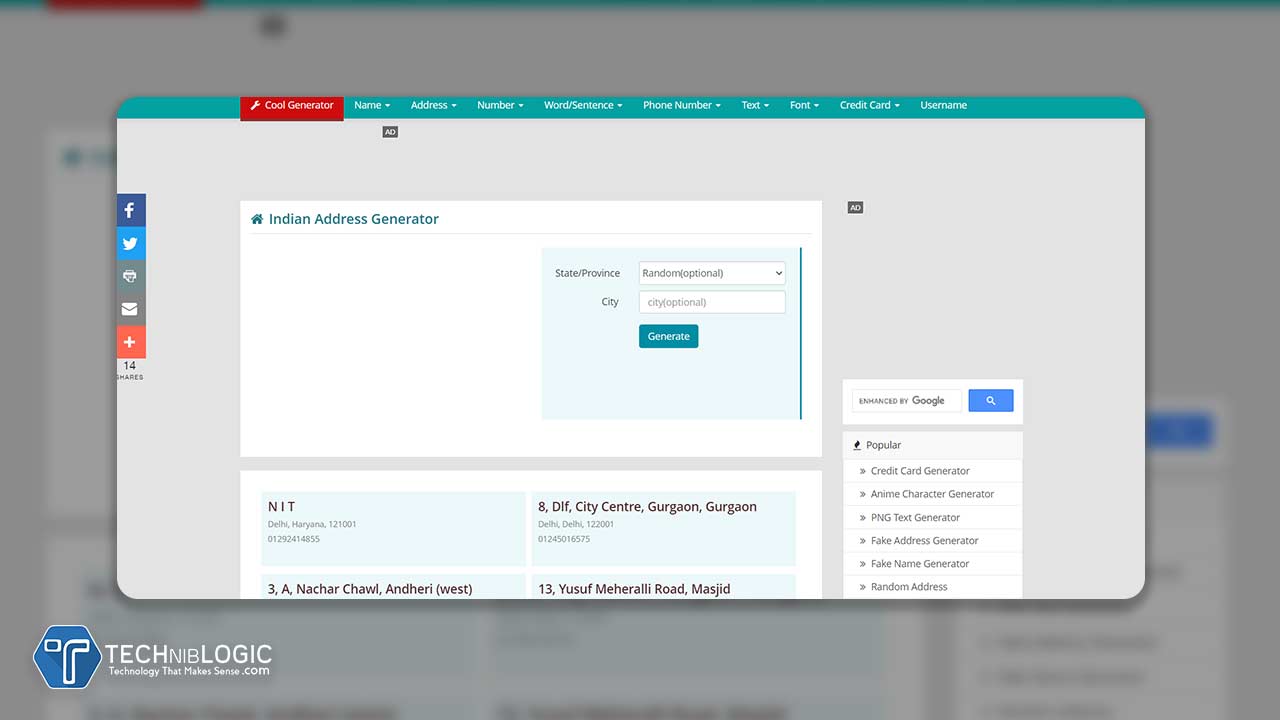 10 Best Fake Address Generator Online for UK, US & India | Techniblogic